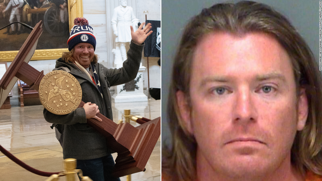 Man seen carrying Speaker Pelosi’s podium in US Capitol riot arrested